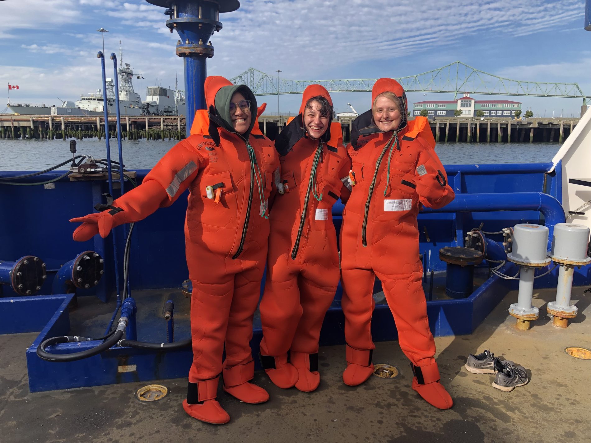 ESS graduate students at sea with the U.S. Geological Survey